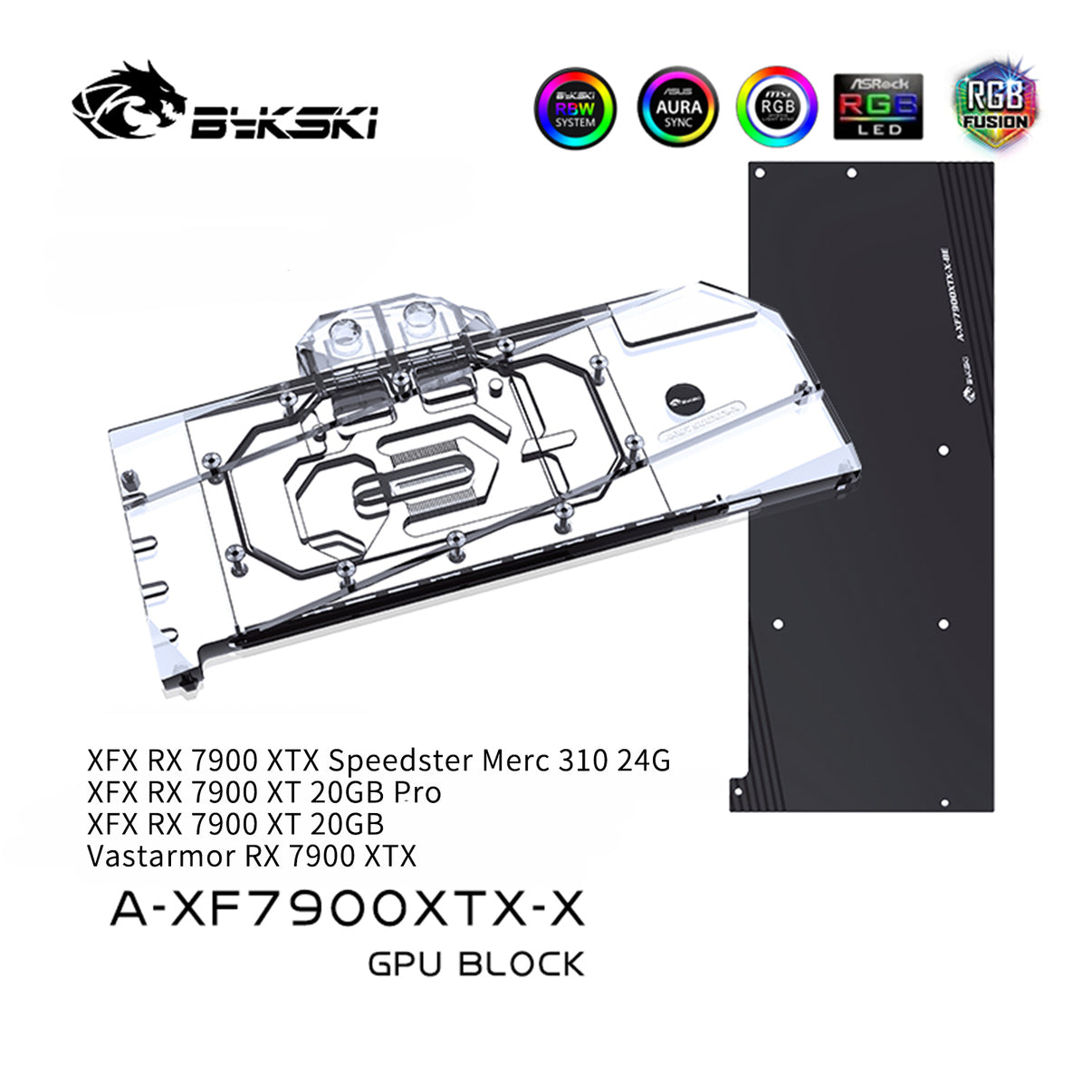 Bykski GPU Water Block For XFX RX 7900 XTX Speedster Merc 310 / 7900 X – FormulaMod