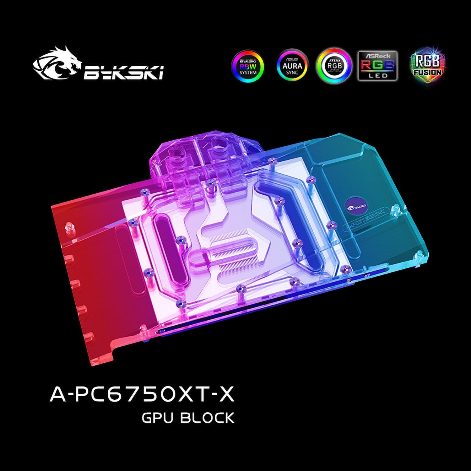 Bykski GPU Water Block For Powercolor RX 6750 XT Red Devil, Full Cover ...