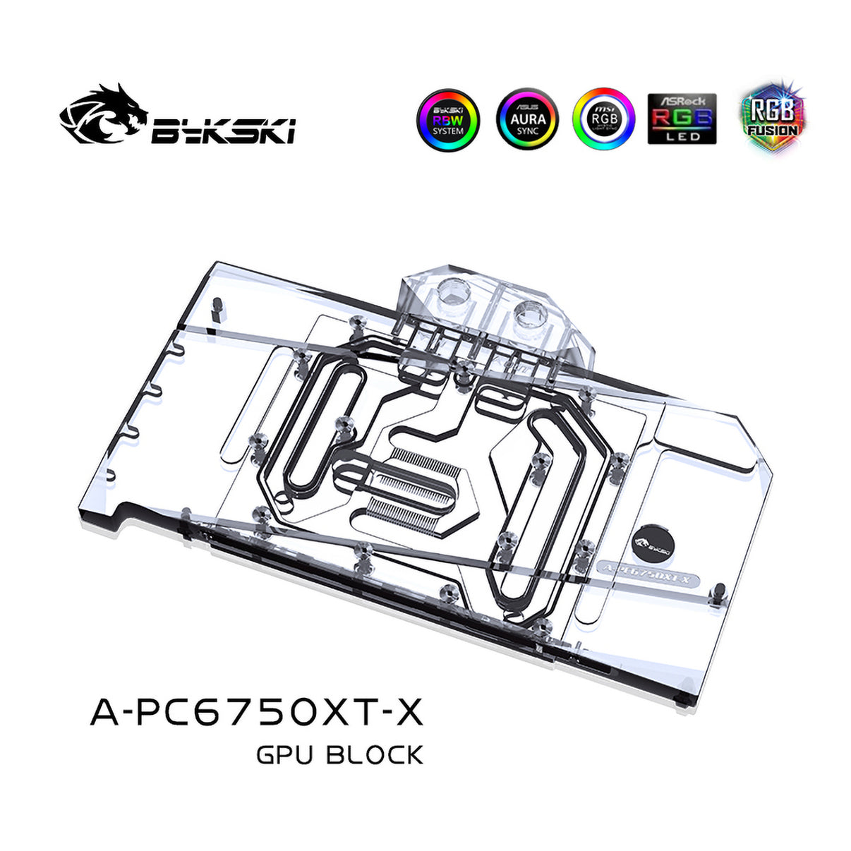 Bykski GPU Water Block For Powercolor RX 6750 XT Red Devil, Full Cover ...