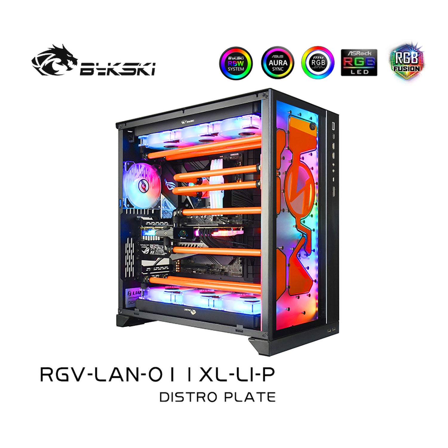 Bykski Front Panel Distro Plate Kit For Lian Li O11 XL Case, 5V A-RGB ...